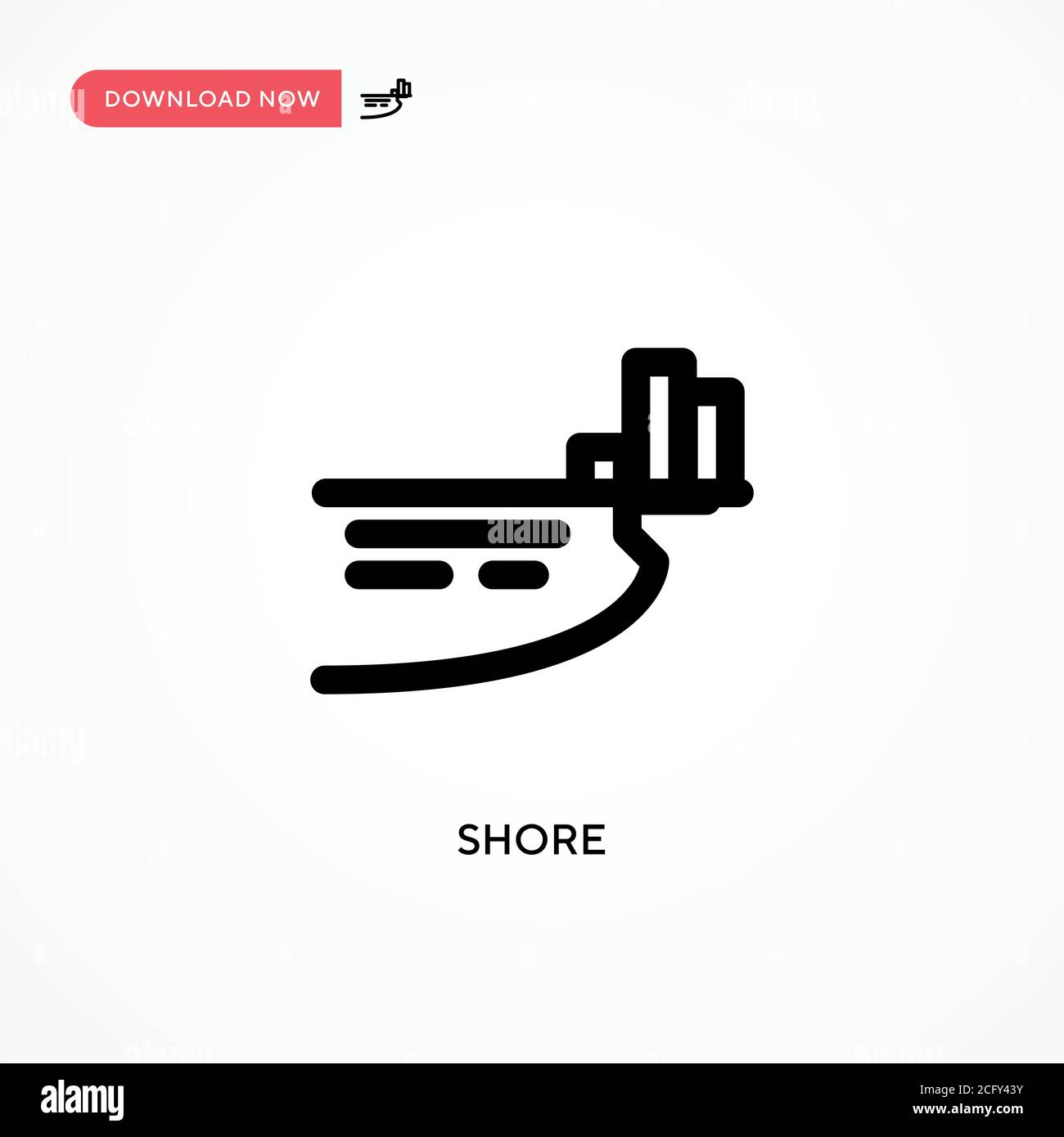 Shore Simple vector icon. Modern, simple flat vector illustration for ...