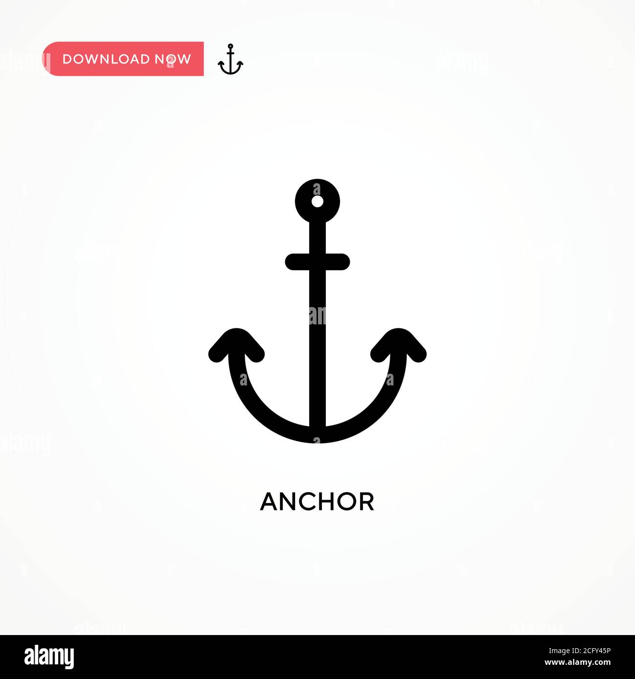 Anchor Simple vector icon. Modern, simple flat vector illustration for ...