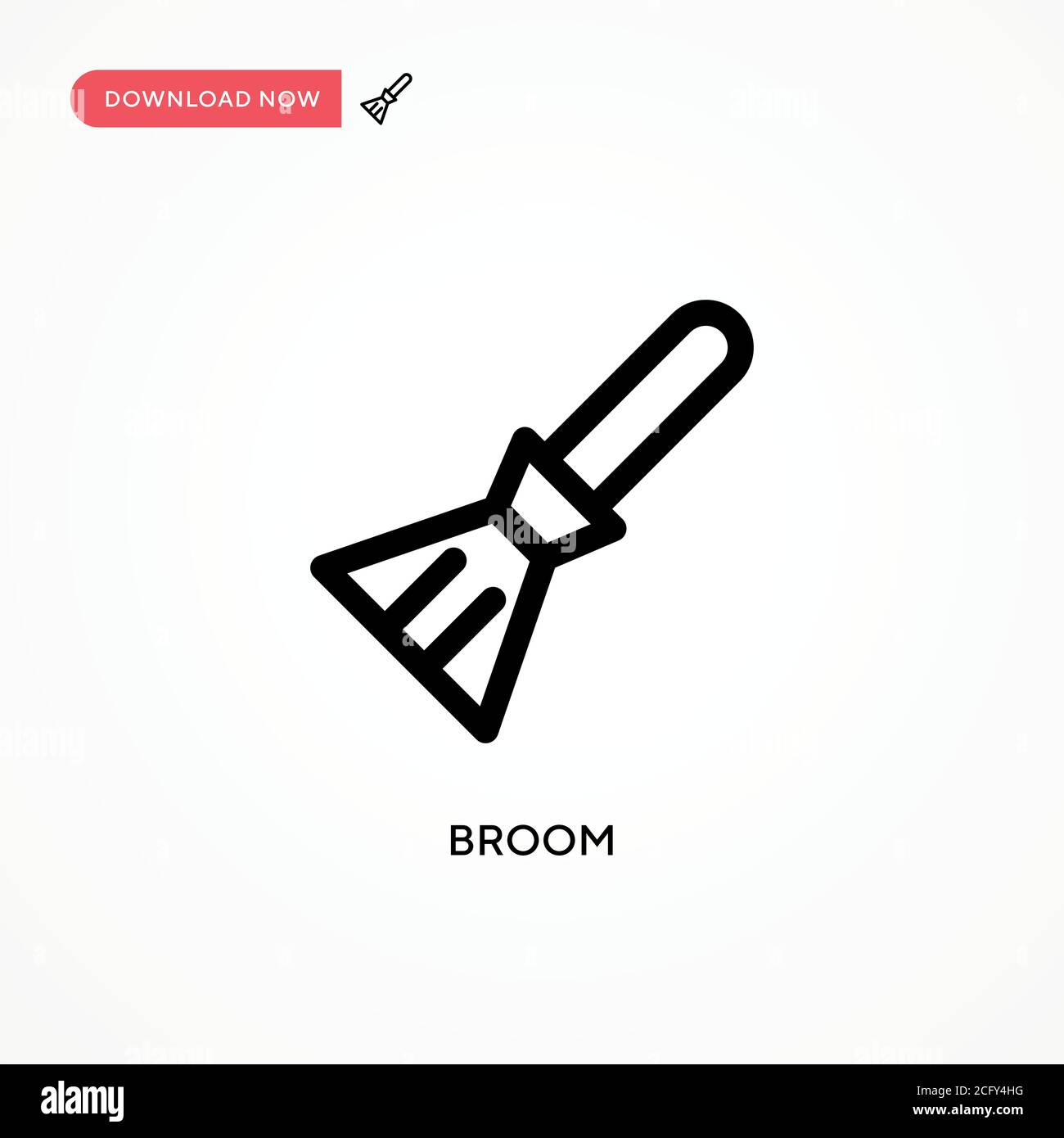 Broom Simple vector icon. Modern, simple flat vector illustration for ...