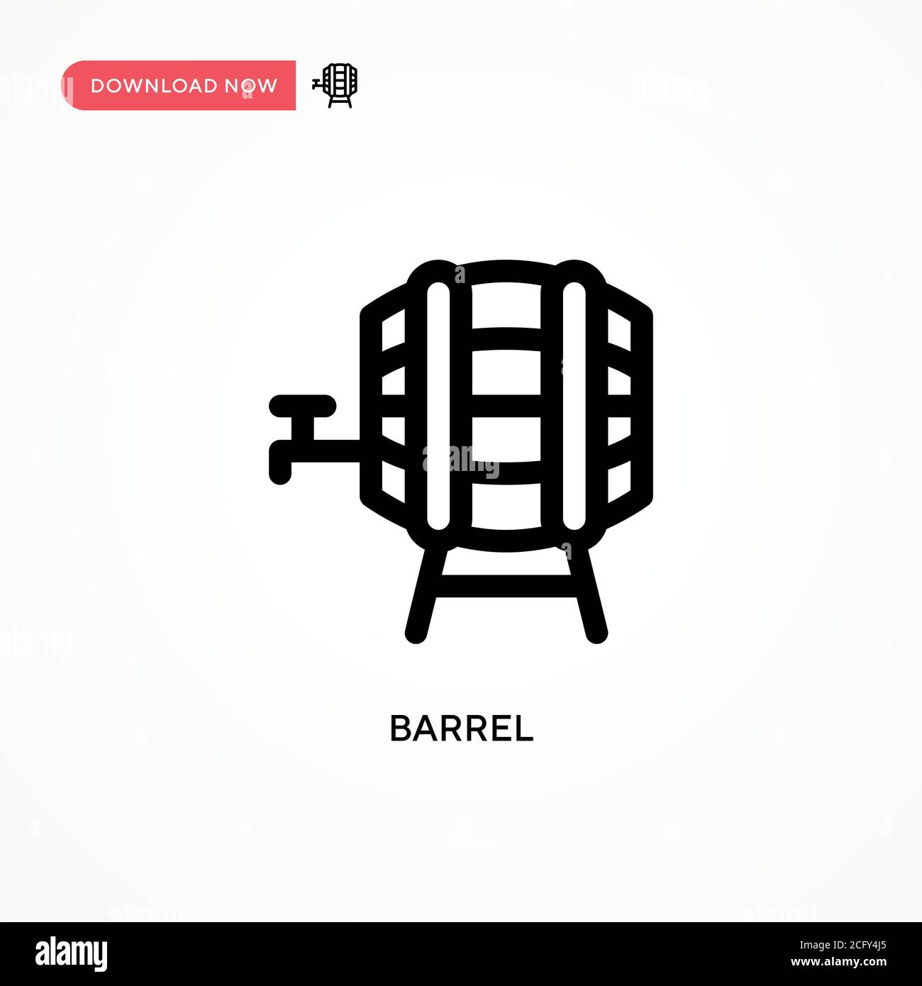 Barrel Simple vector icon. Modern, simple flat vector illustration for ...