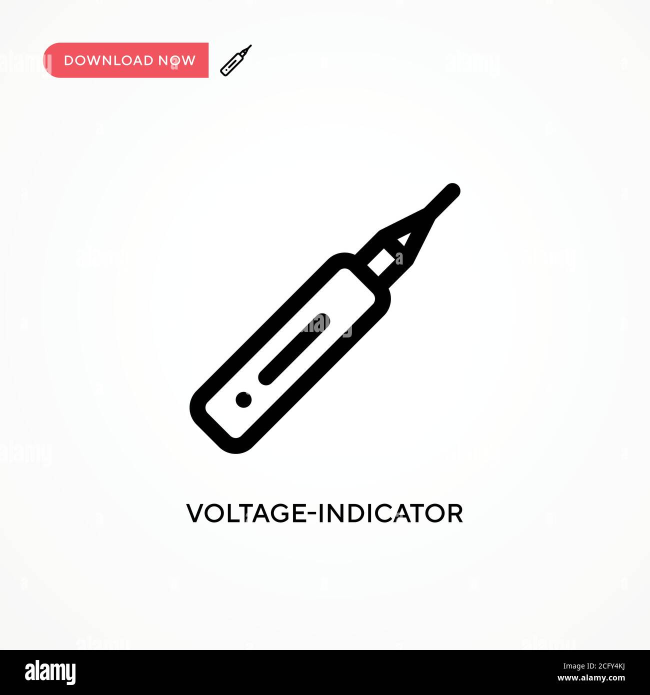 Voltage-indicator Simple vector icon. Modern, simple flat vector ...