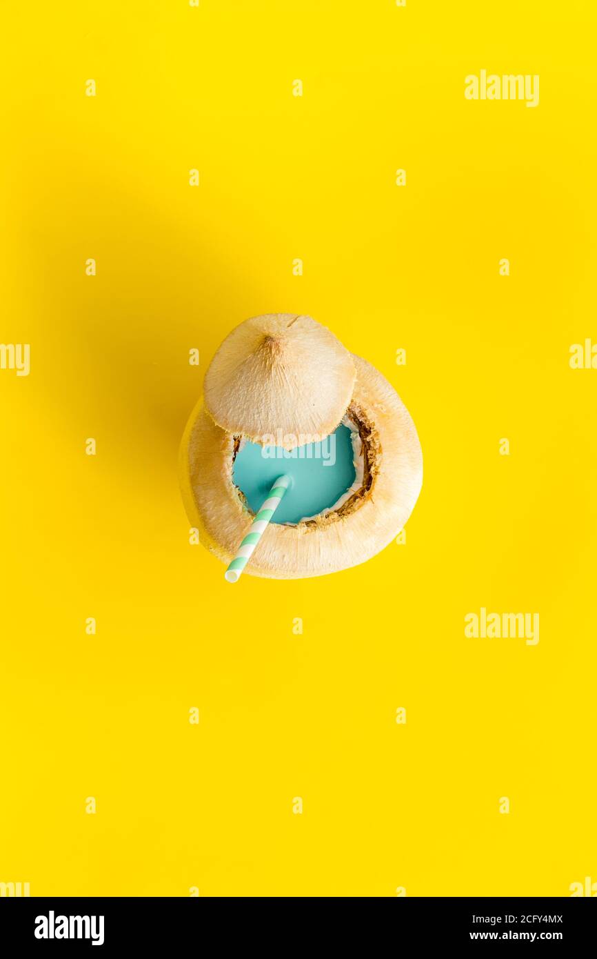 Cracked coconut water straw hi-res stock photography and images - Alamy