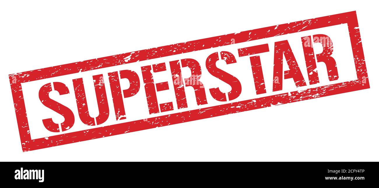 SUPERSTAR red grungy rectangle stamp sign Stock Photo - Alamy