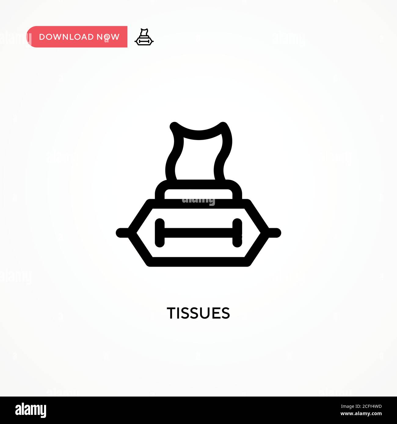 Tissues Simple vector icon. Modern, simple flat vector illustration for ...