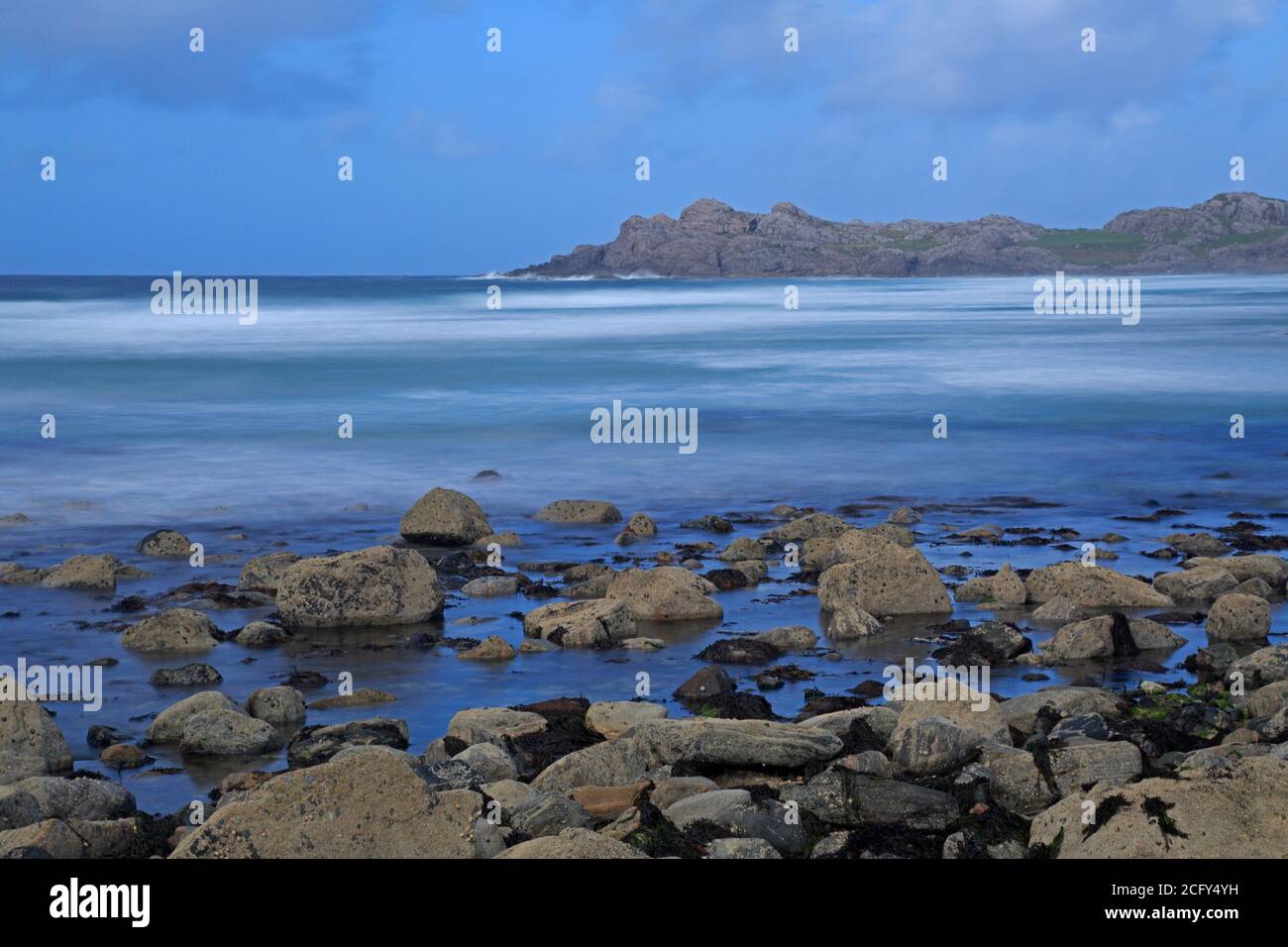 View of Hogh Bay Isle of Coll Inner Hebrides Scotland Stock Photo - Alamy