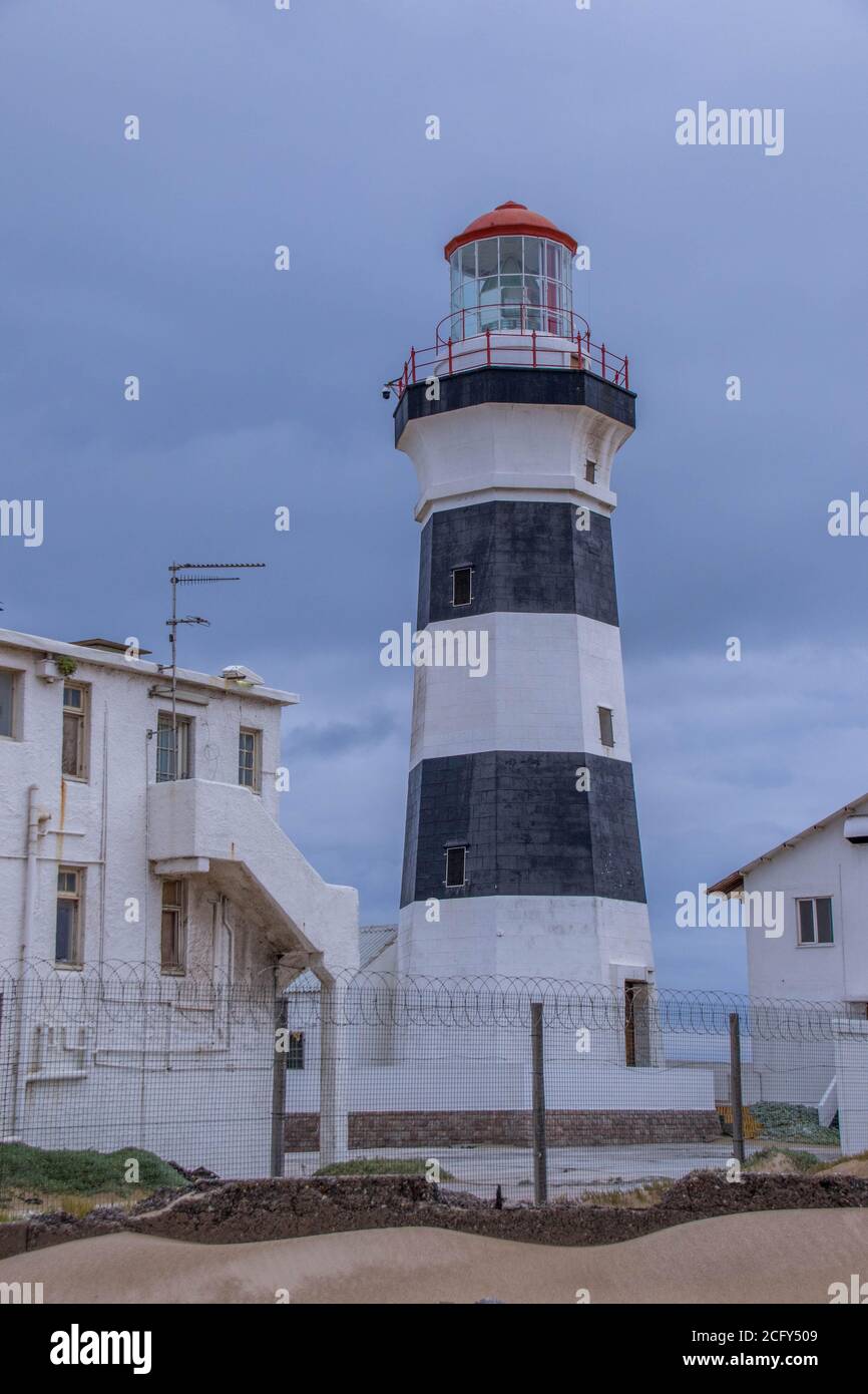 Port Elizabeth, South Africa - the Cape Recife lighthouse on a moody ...