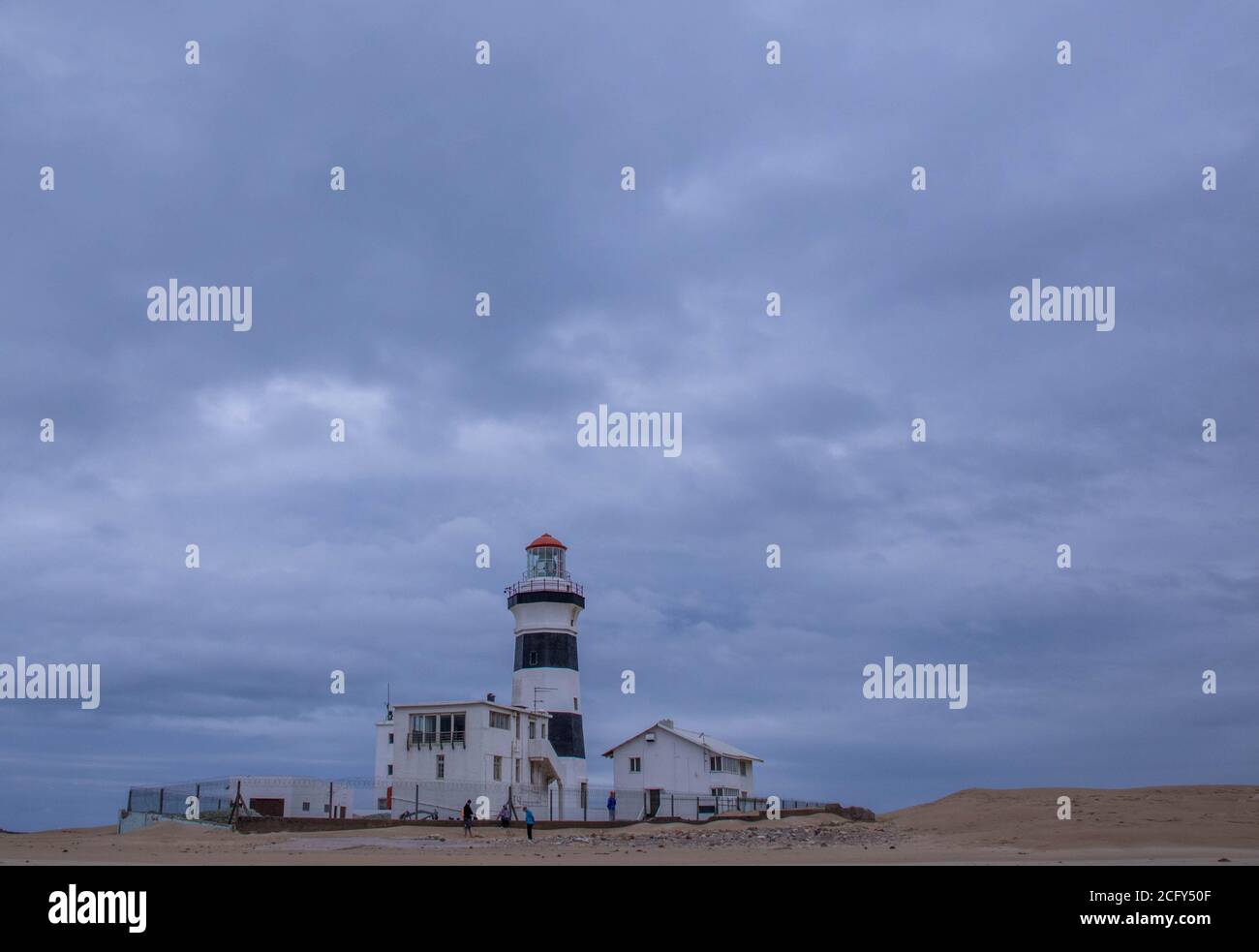 Port Elizabeth, South Africa - the Cape Recife lighthouse on a moody ...