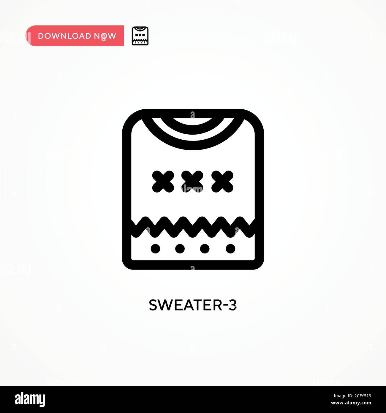 Sweater-3 Simple vector icon. Modern, simple flat vector illustration ...