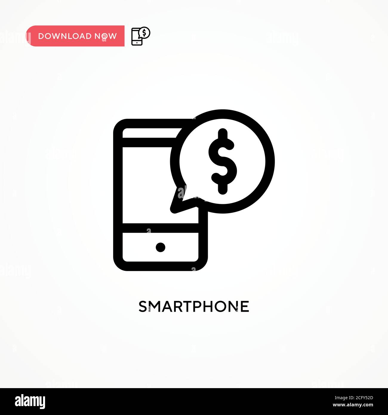 Smartphone Simple vector icon. Modern, simple flat vector illustration ...