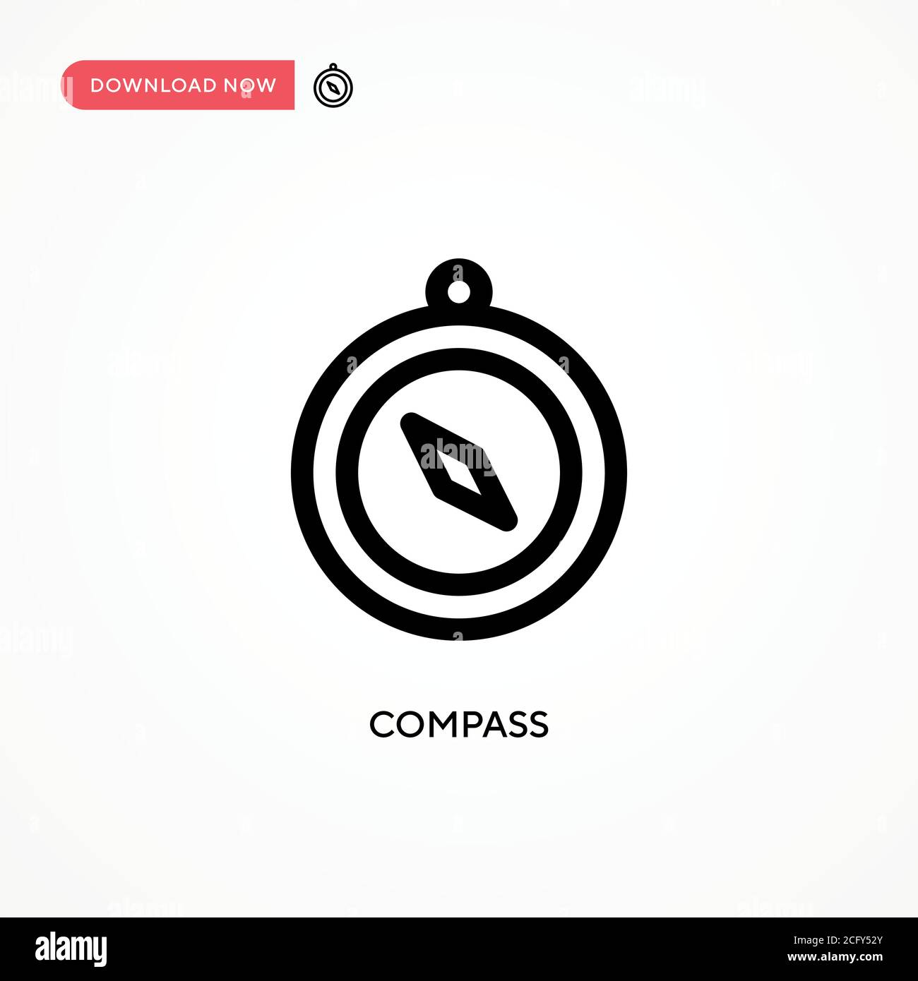 Compass Simple vector icon. Modern, simple flat vector illustration for ...