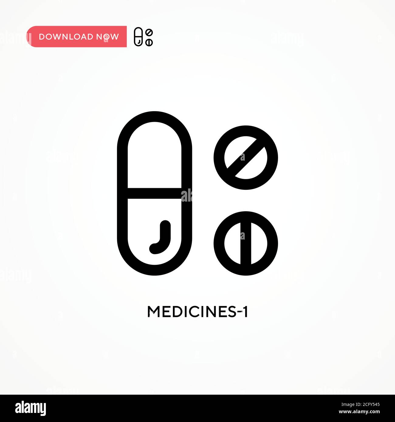 Medicines-1 Simple vector icon. Modern, simple flat vector illustration ...