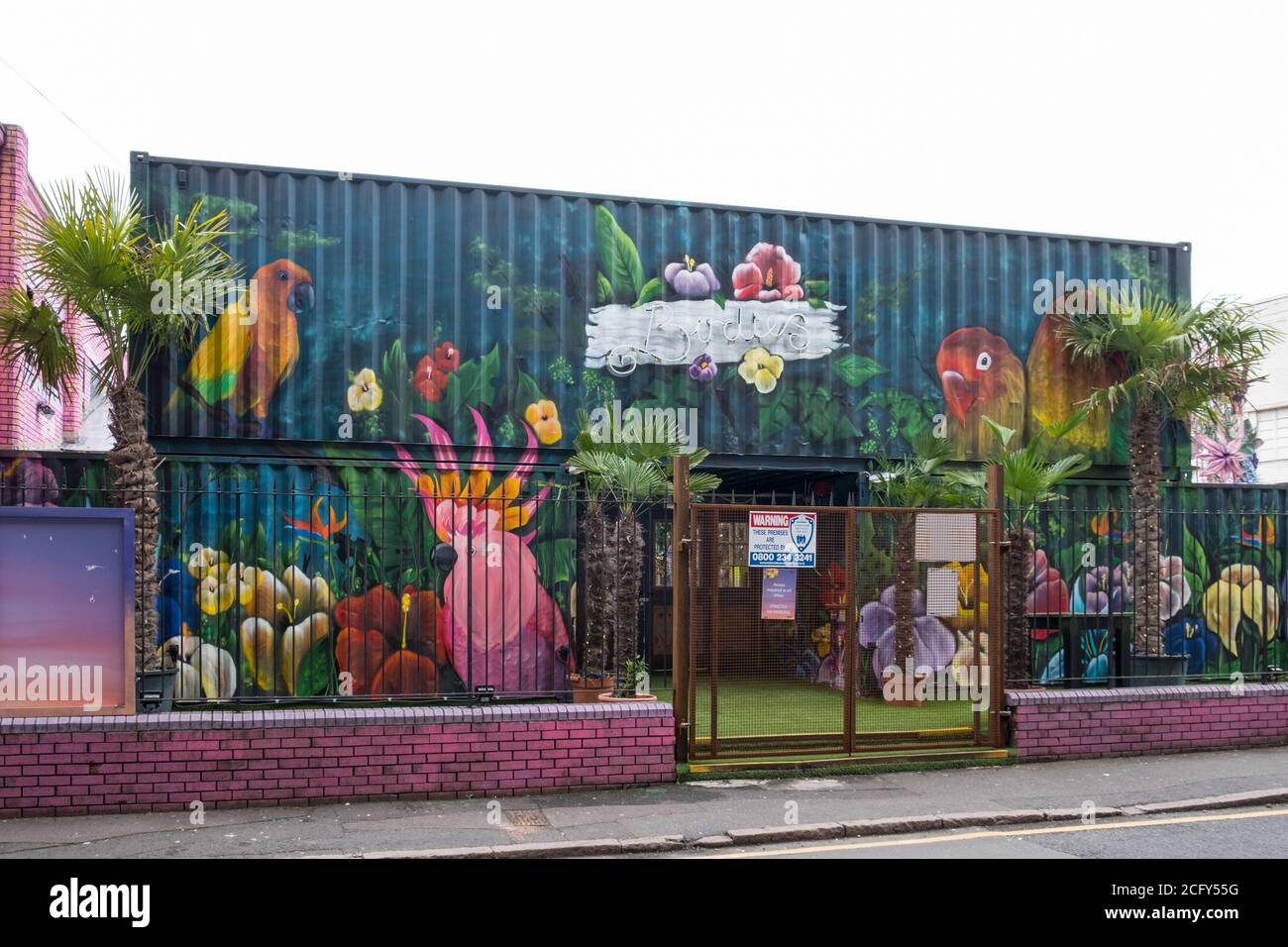 Colourful Birdies bar and club in Digbeth, Birmingham, UK Stock Photo ...