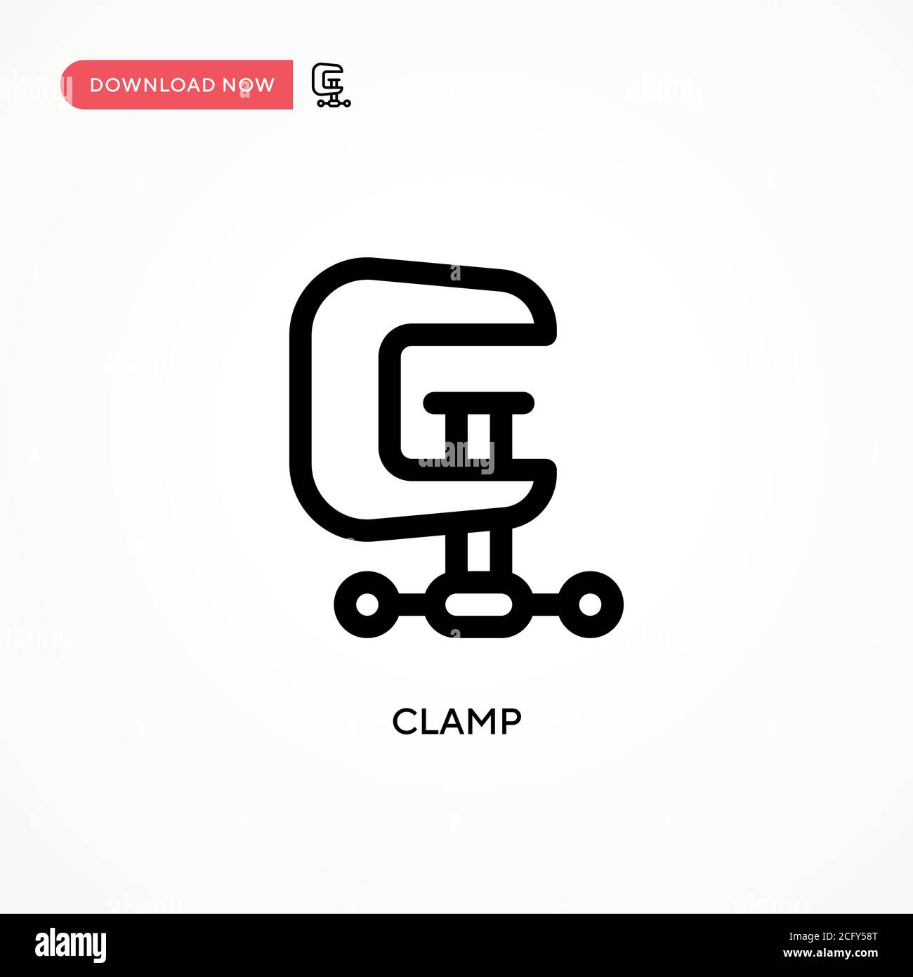 Clamp Simple vector icon. Modern, simple flat vector illustration for ...