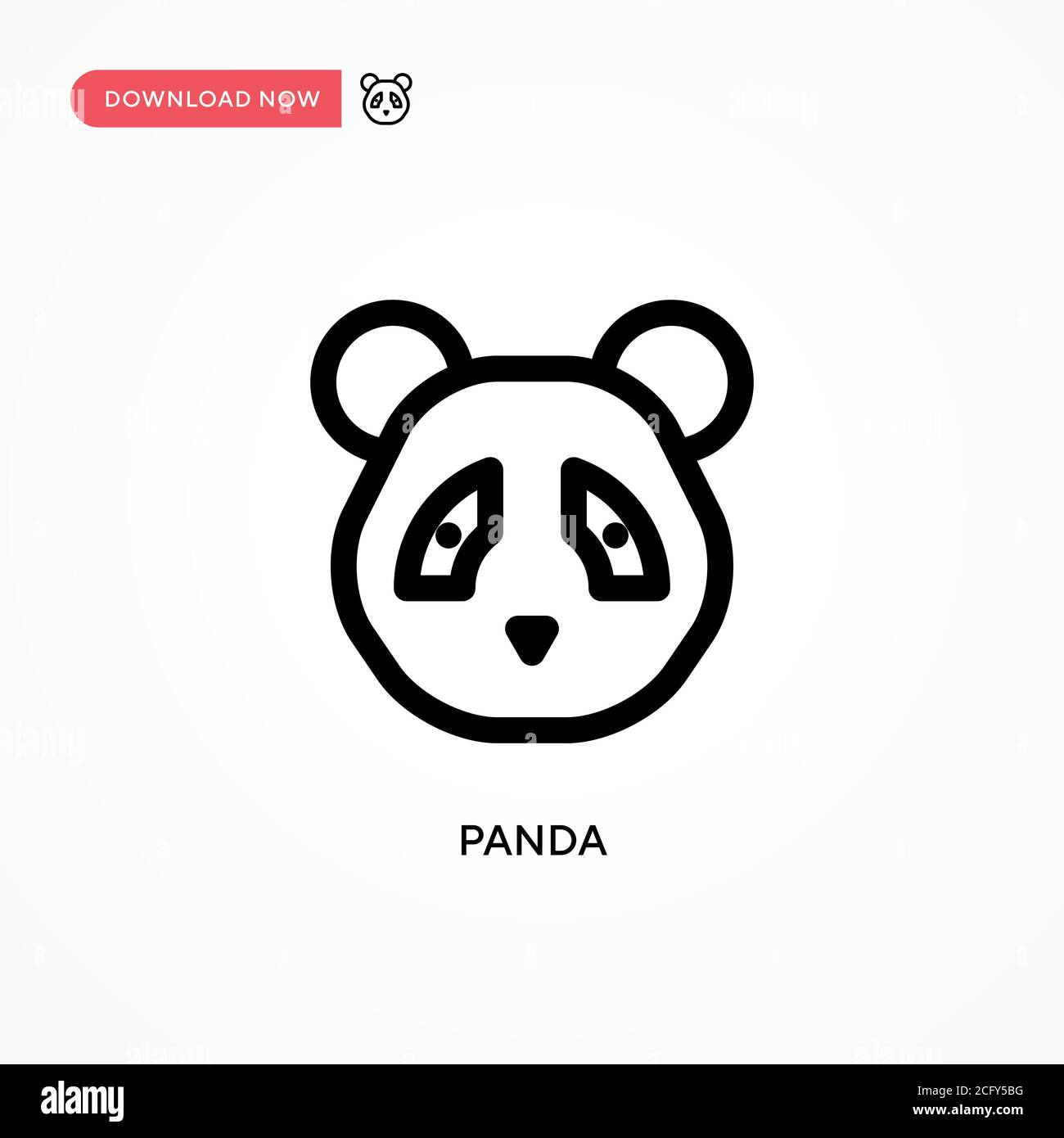 Panda Simple vector icon. Modern, simple flat vector illustration for ...
