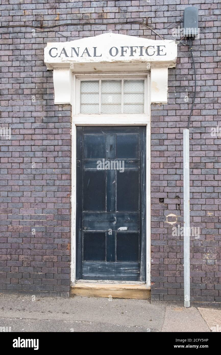 Entrance to old offices in Digbeth, Birmingham with sign above saying ...