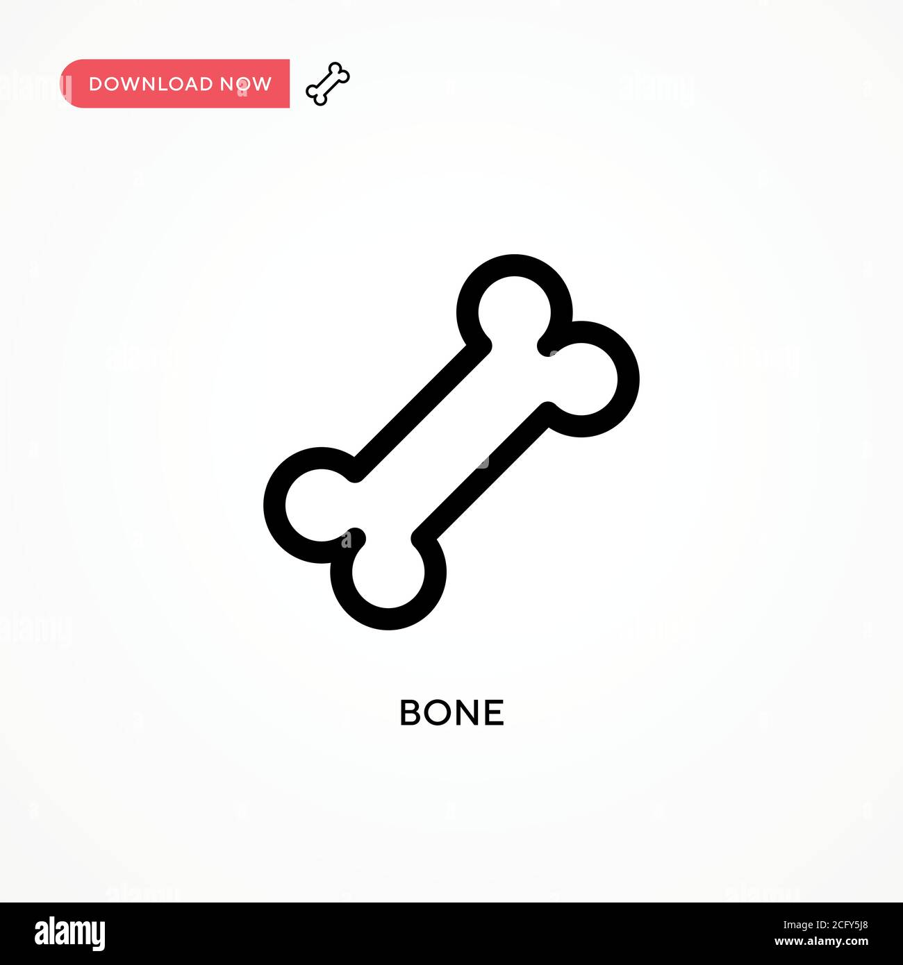 Bone Simple vector icon. Modern, simple flat vector illustration for ...