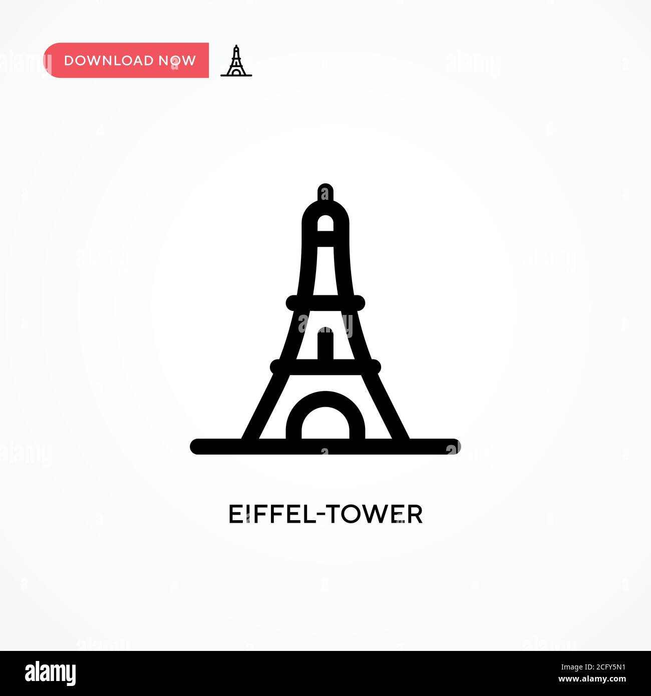 Eiffel-tower Simple vector icon. Modern, simple flat vector ...