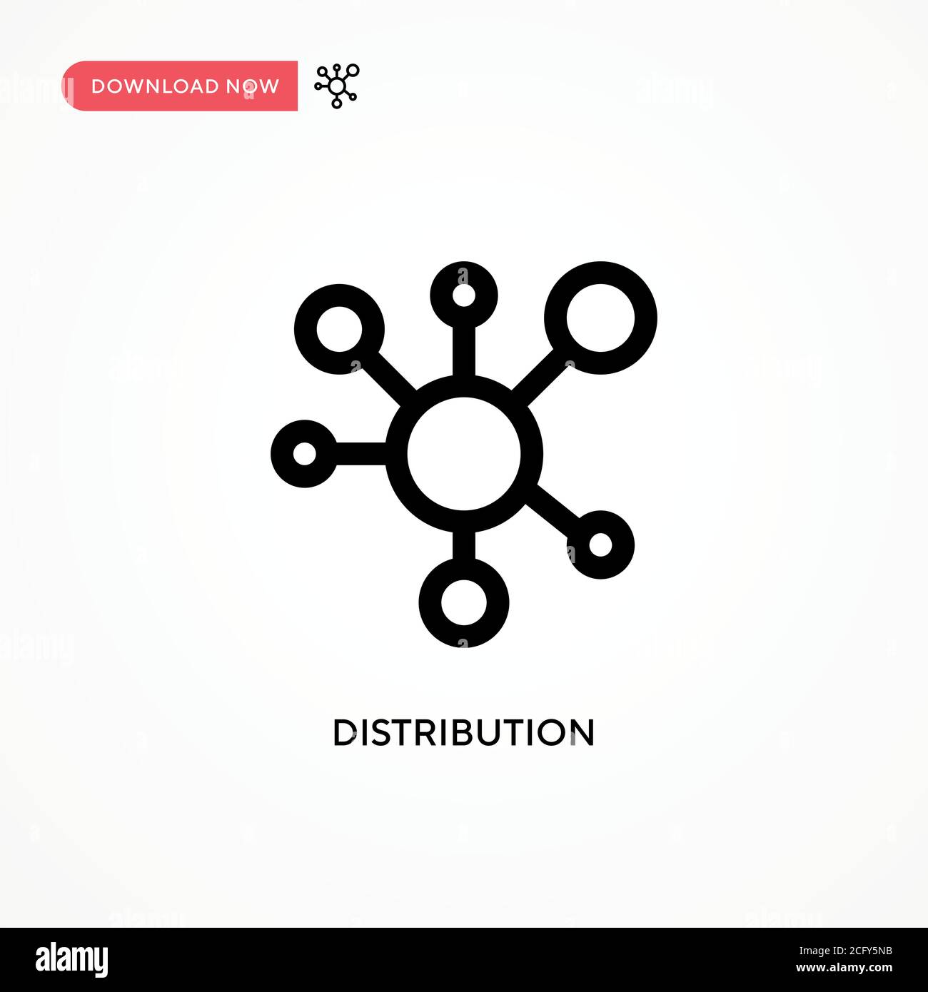 Distribution Simple vector icon. Modern, simple flat vector ...