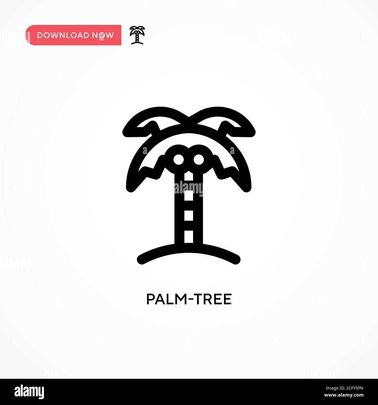 Palm-tree Simple vector icon. Modern, simple flat vector illustration ...