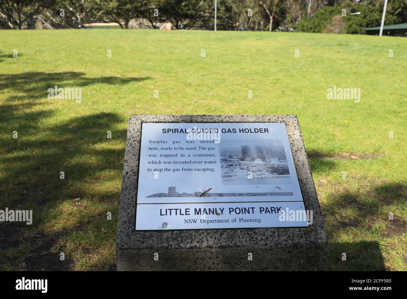 Spiral guided gas holder, Little Manly Point Park, Manly, Sydney, NSW ...