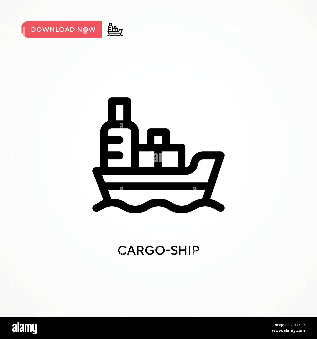 Cargo-ship Simple vector icon. Modern, simple flat vector illustration ...