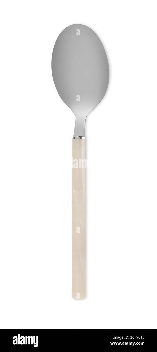 Modern spoon isolated on white Stock Photo - Alamy