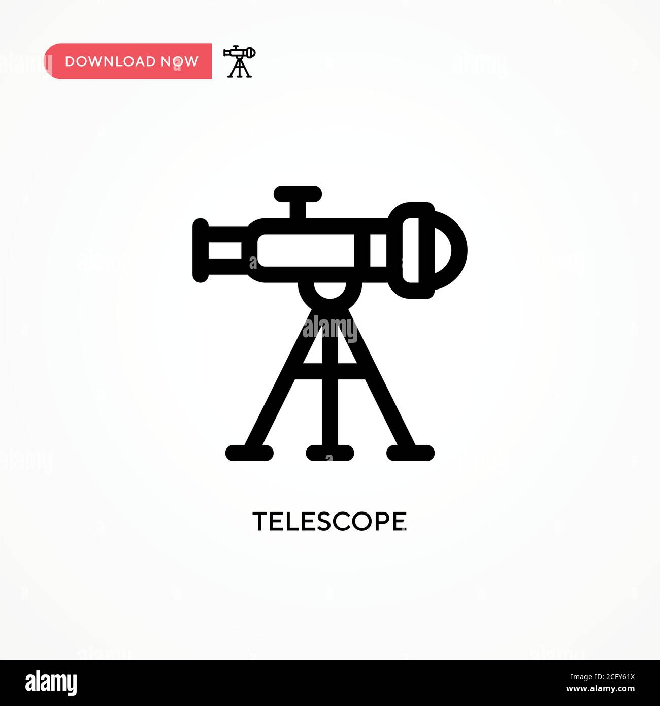 Telescope Simple vector icon. Modern, simple flat vector illustration ...