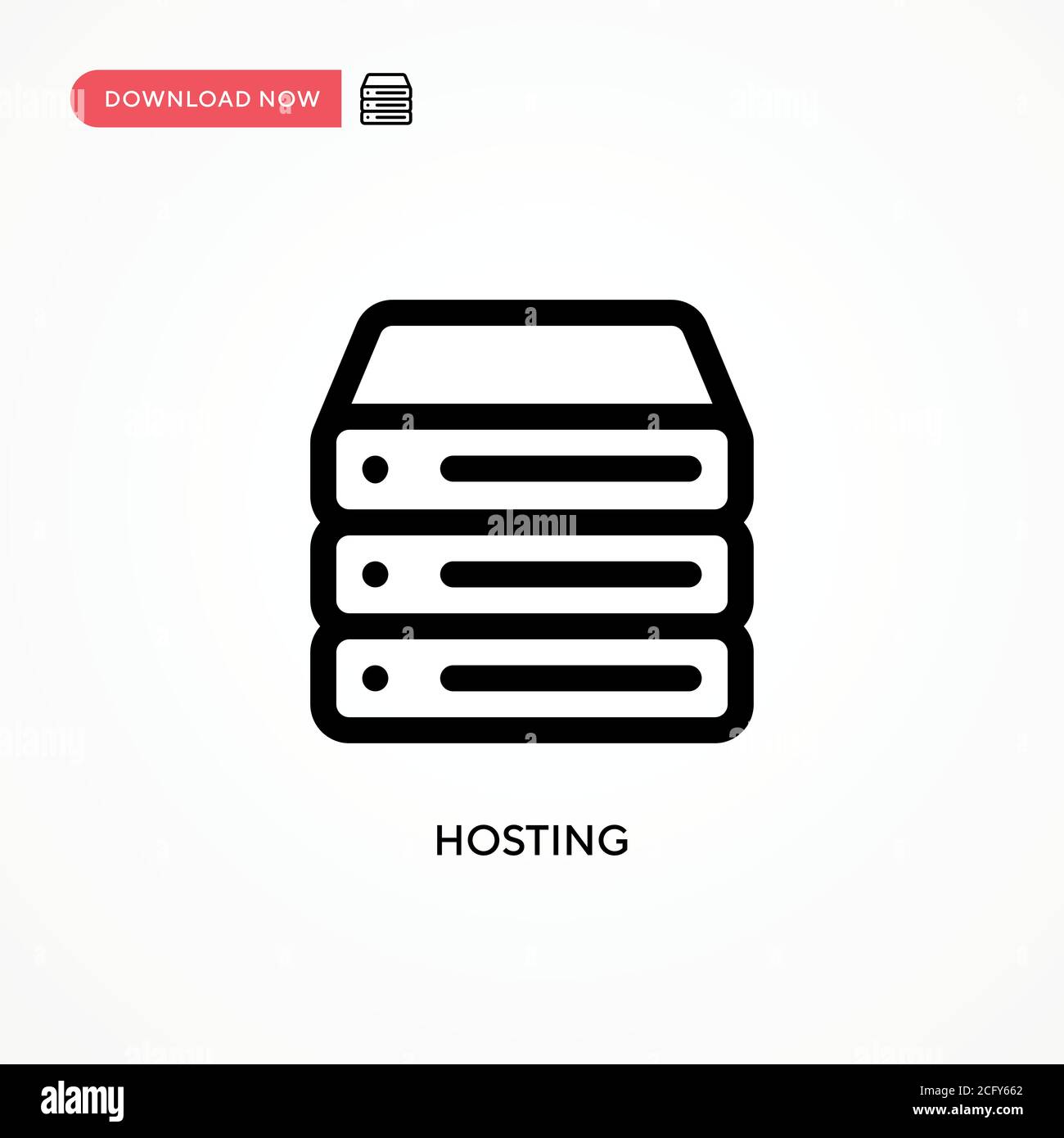 Hosting Simple vector icon. Modern, simple flat vector illustration for ...