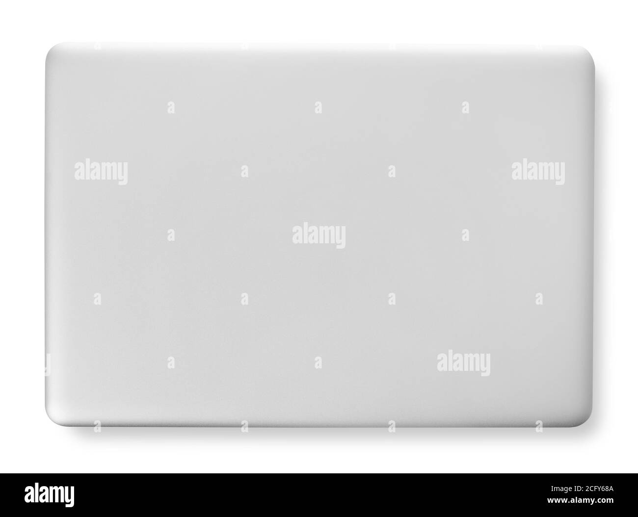 Silver laptop closed isolated on white Stock Photo - Alamy