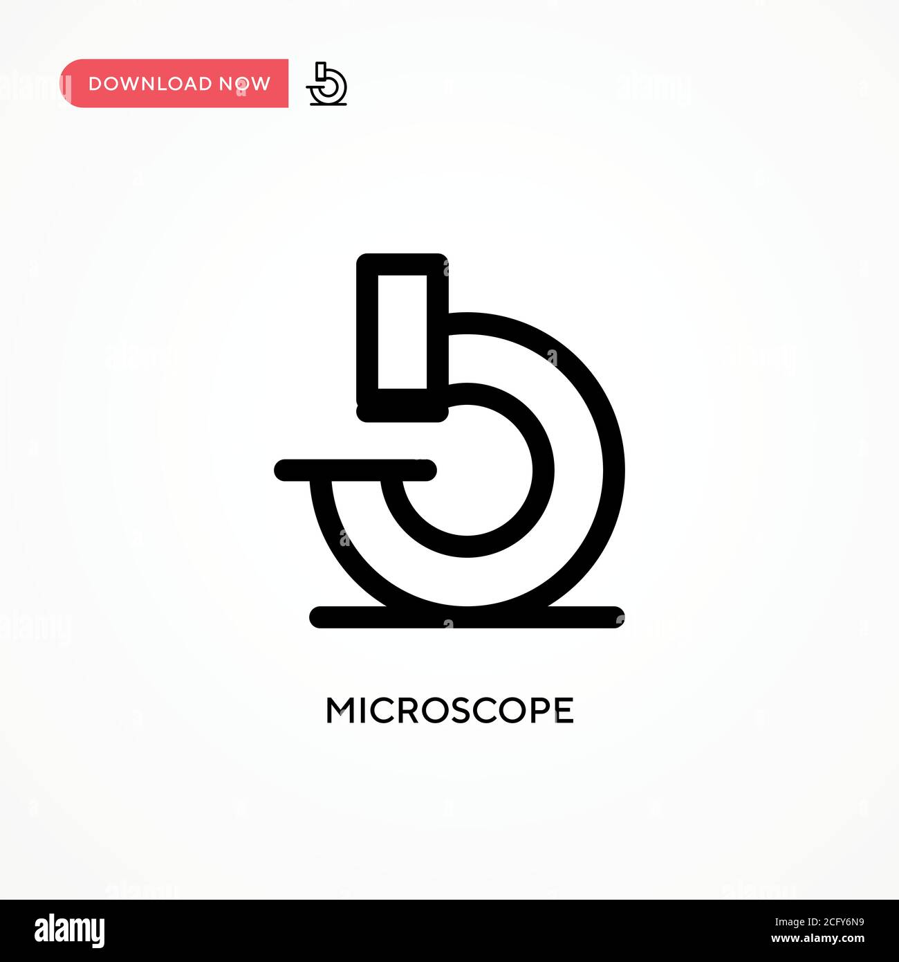 Microscope Simple vector icon. Modern, simple flat vector illustration ...