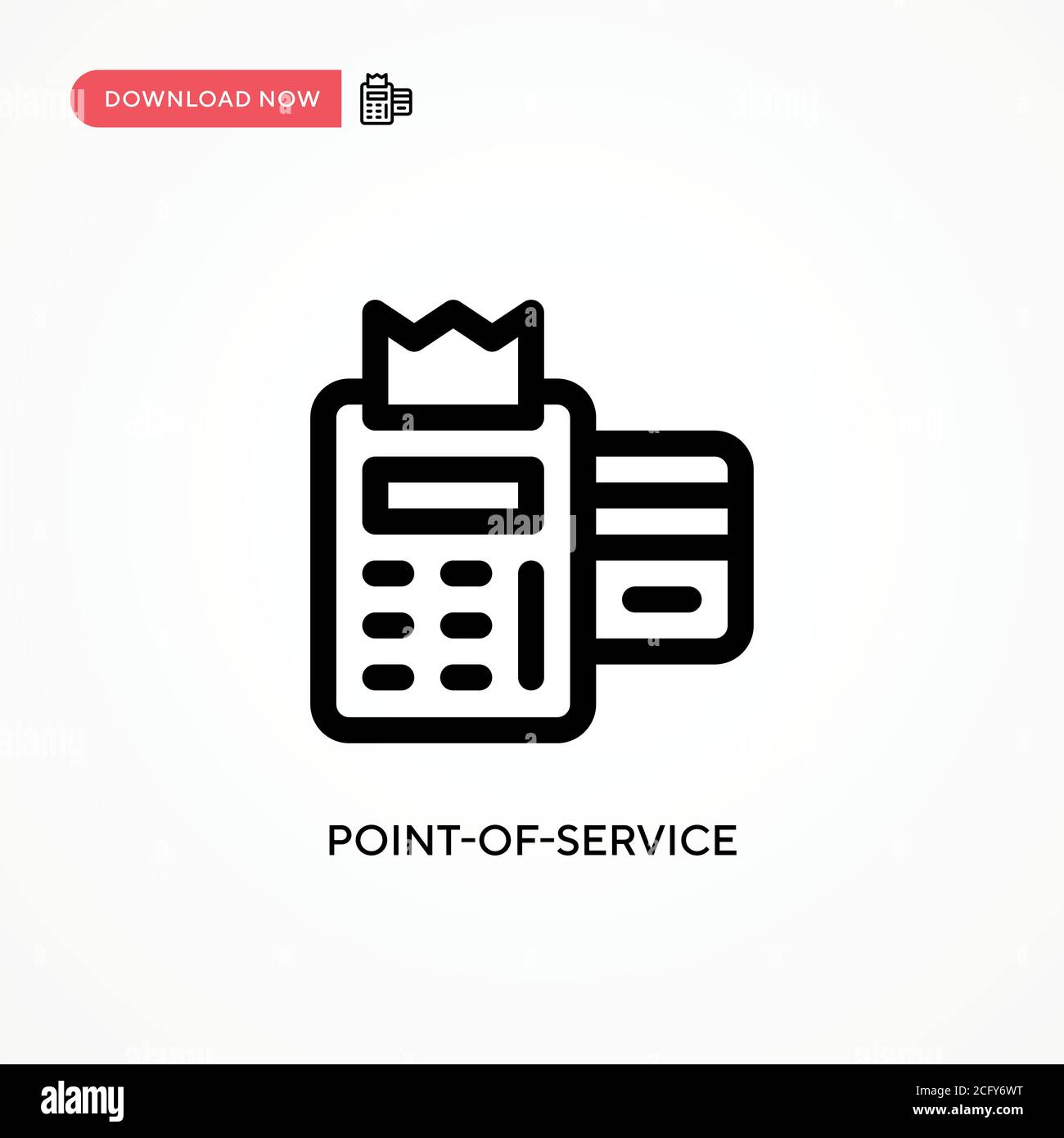 Point-of-service Simple vector icon. Modern, simple flat vector ...