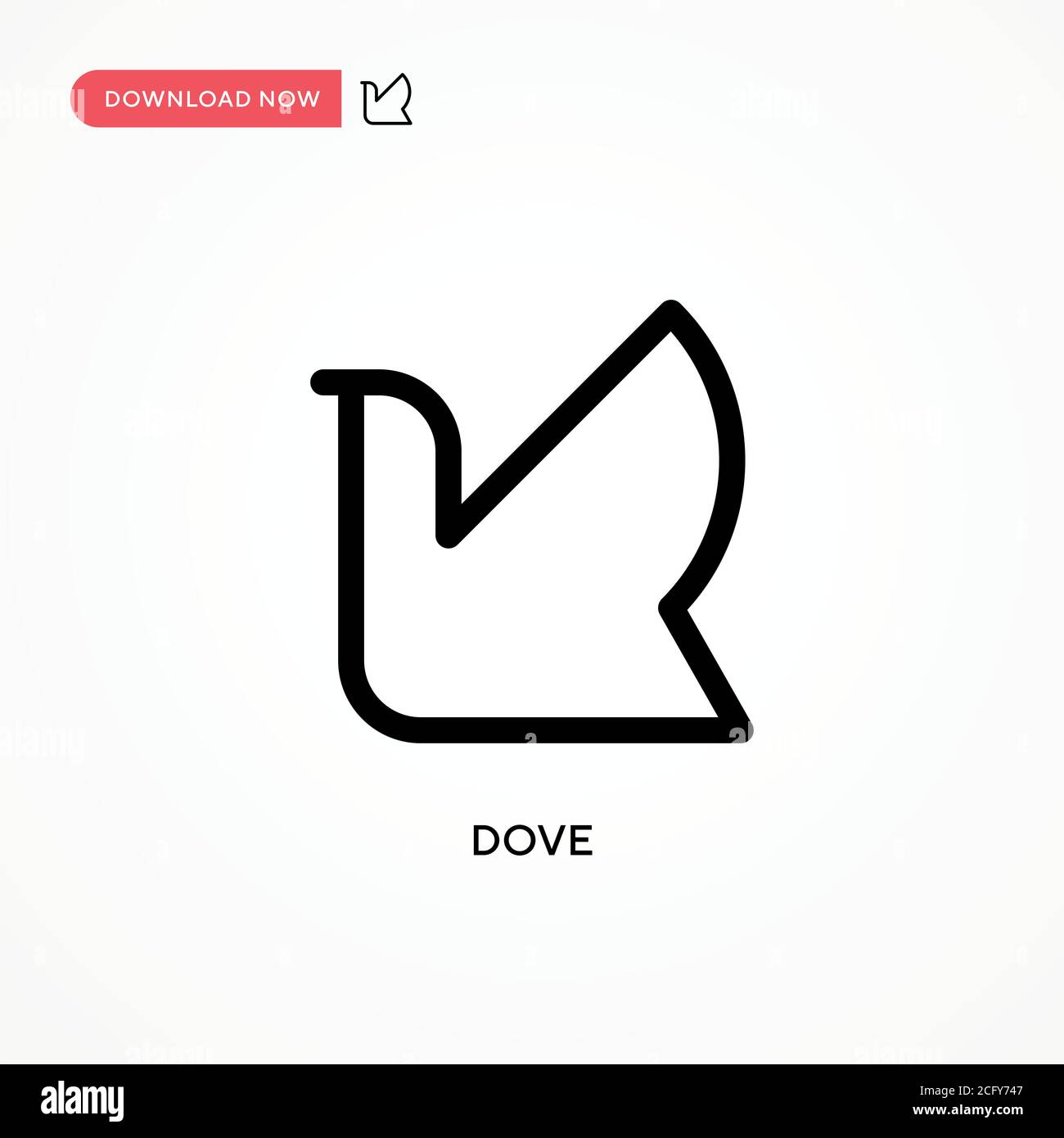 Dove Simple vector icon. Modern, simple flat vector illustration for ...