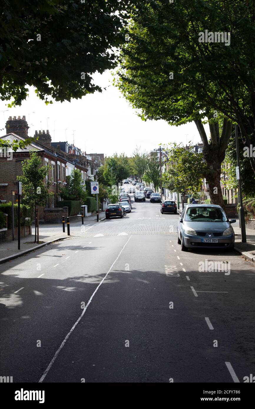 Residential Street in Wandsworth, Battersea - London UK Stock Photo - Alamy