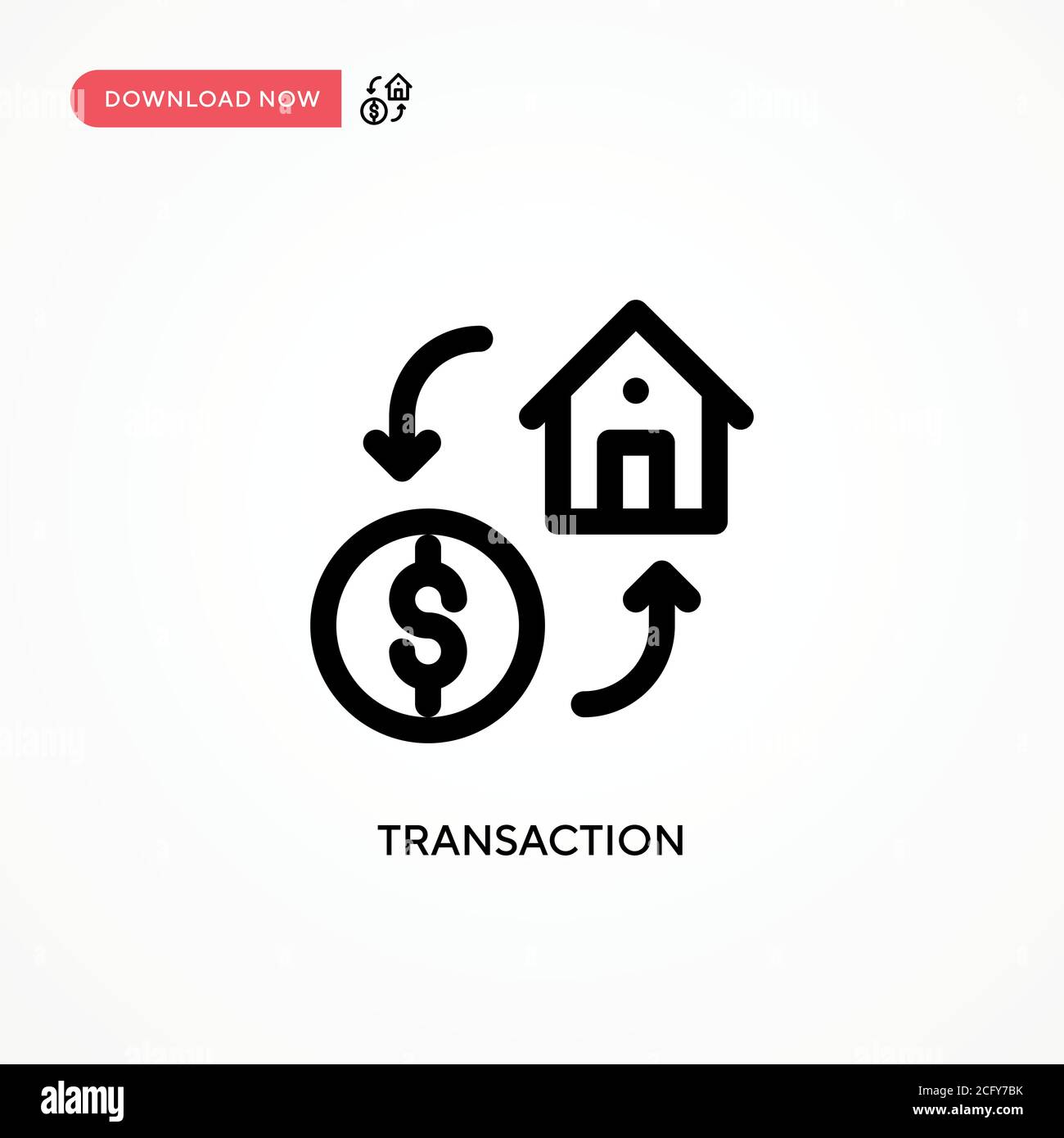 Transaction Simple vector icon. Modern, simple flat vector illustration ...