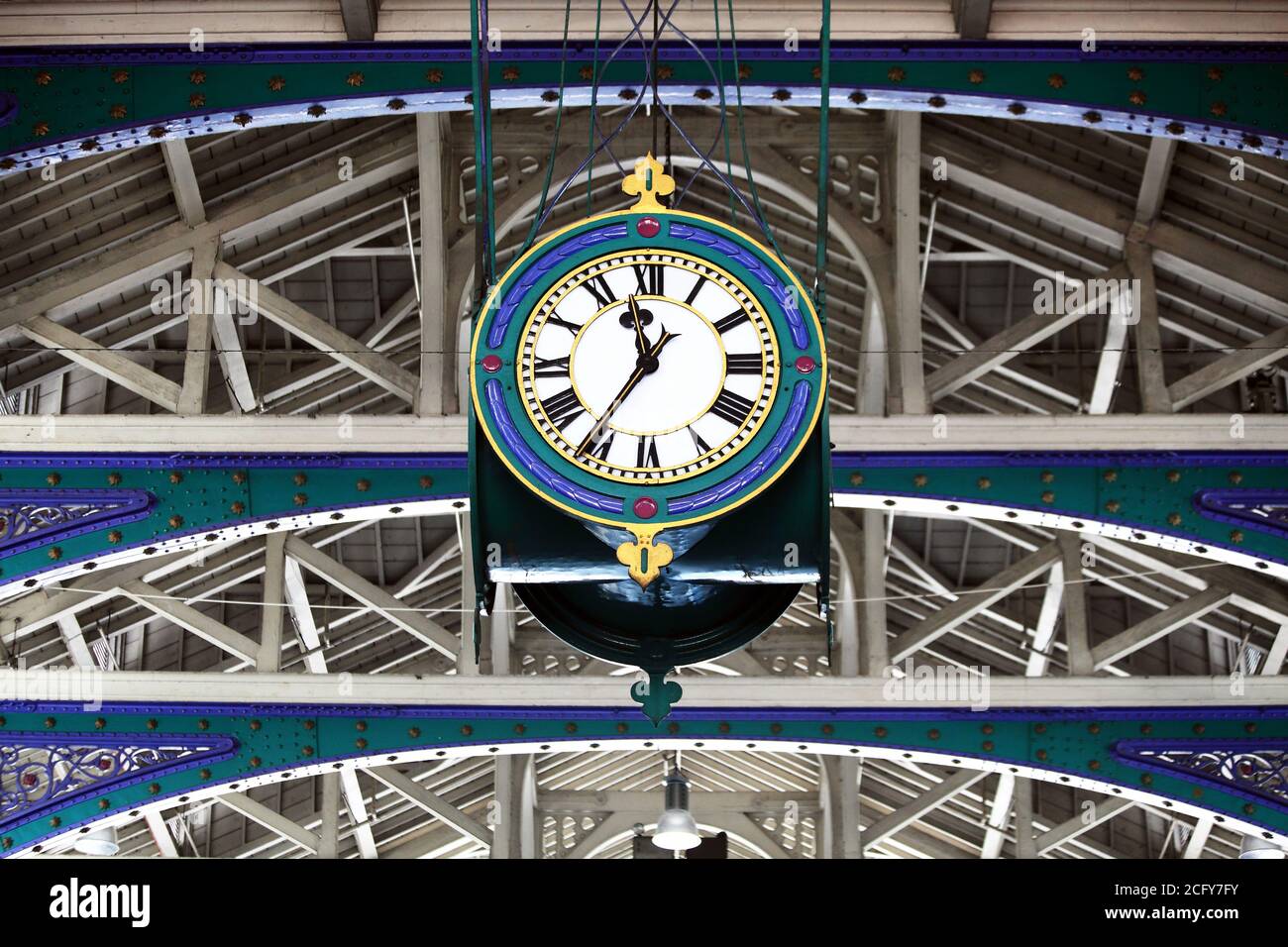 Smithfield Market clock in London England UK with its Victorian cast ...