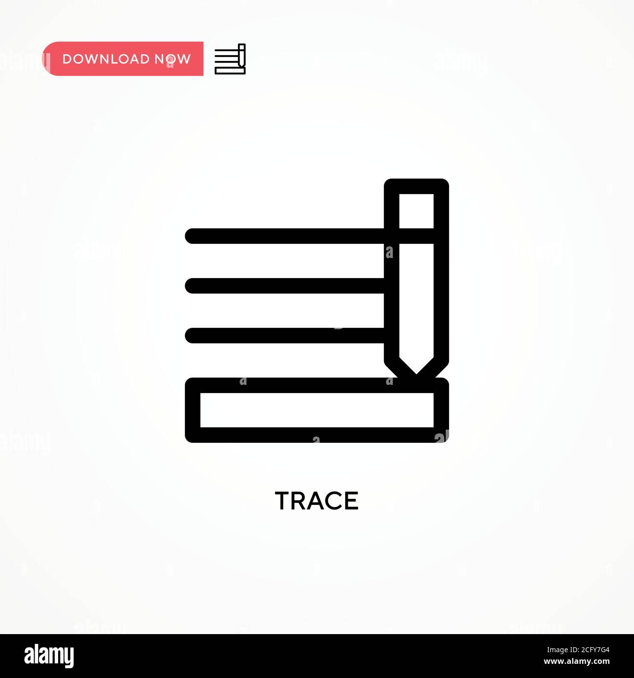 Trace Simple vector icon. Modern, simple flat vector illustration for ...