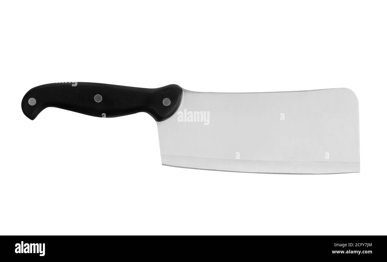 Meat cleaver isolated on white Stock Photo - Alamy