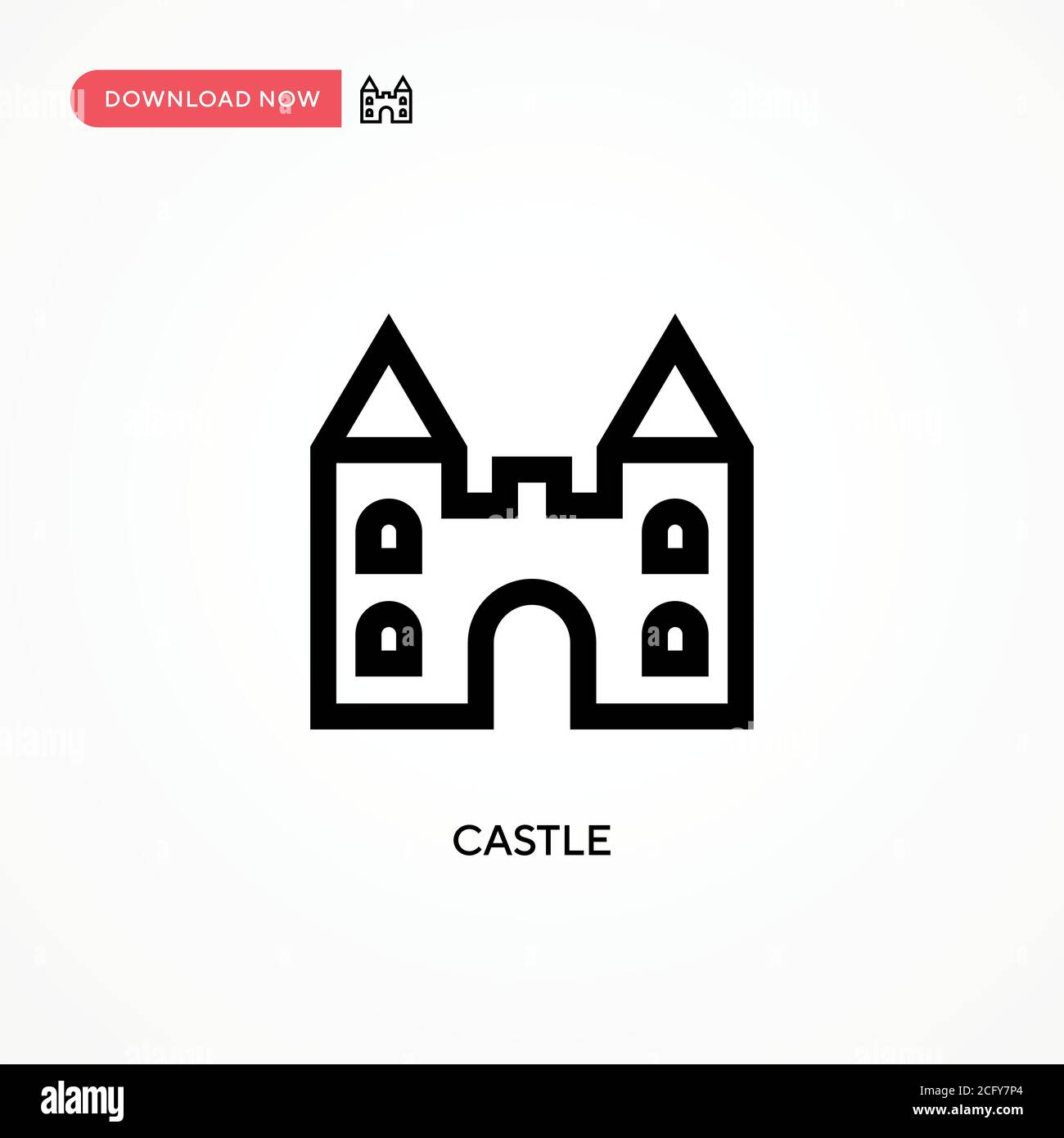 Medieval fortress historical site Stock Vector Images - Alamy