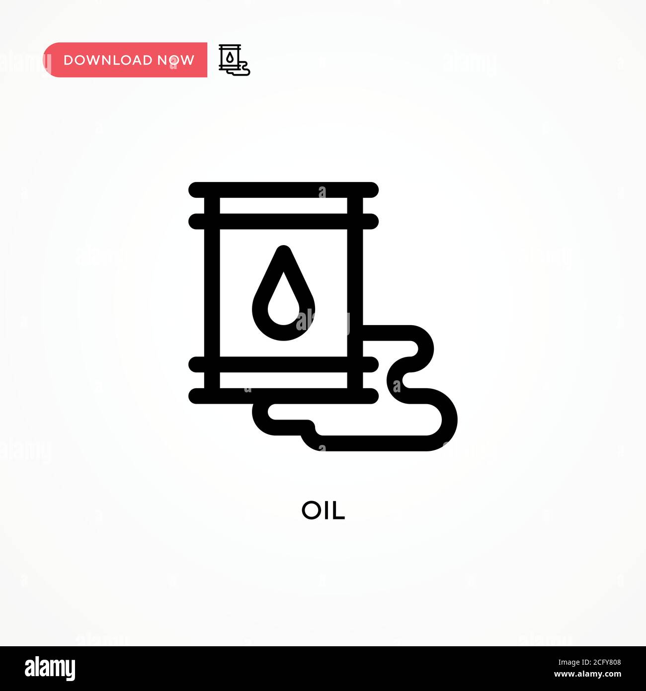 Oil Simple vector icon. Modern, simple flat vector illustration for web ...
