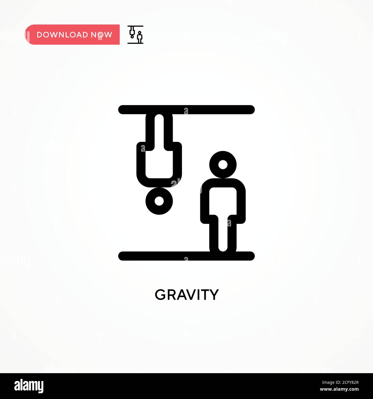 Gravity Simple vector icon. Modern, simple flat vector illustration for ...