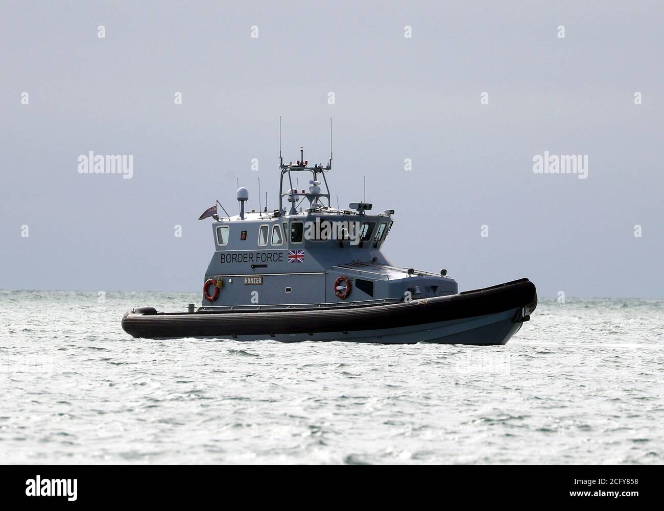 Border Force officers take part in a training exercise in the North Sea ...