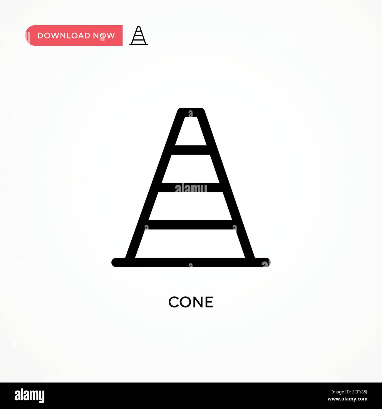 Cone Simple vector icon. Modern, simple flat vector illustration for ...