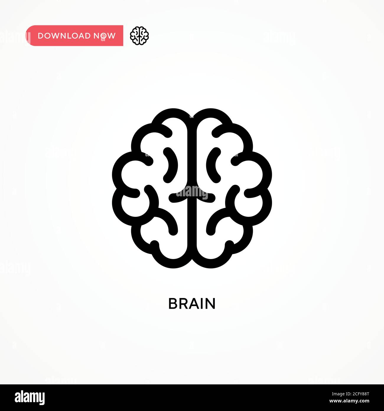 Brain Simple vector icon. Modern, simple flat vector illustration for ...