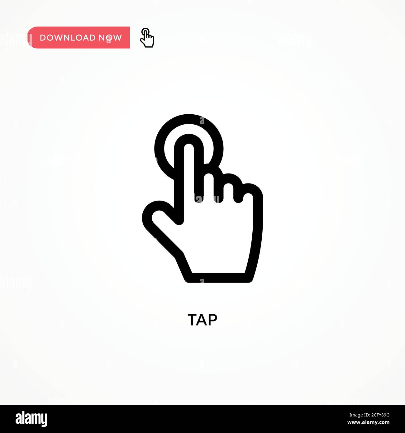 Tap Simple vector icon. Modern, simple flat vector illustration for web ...