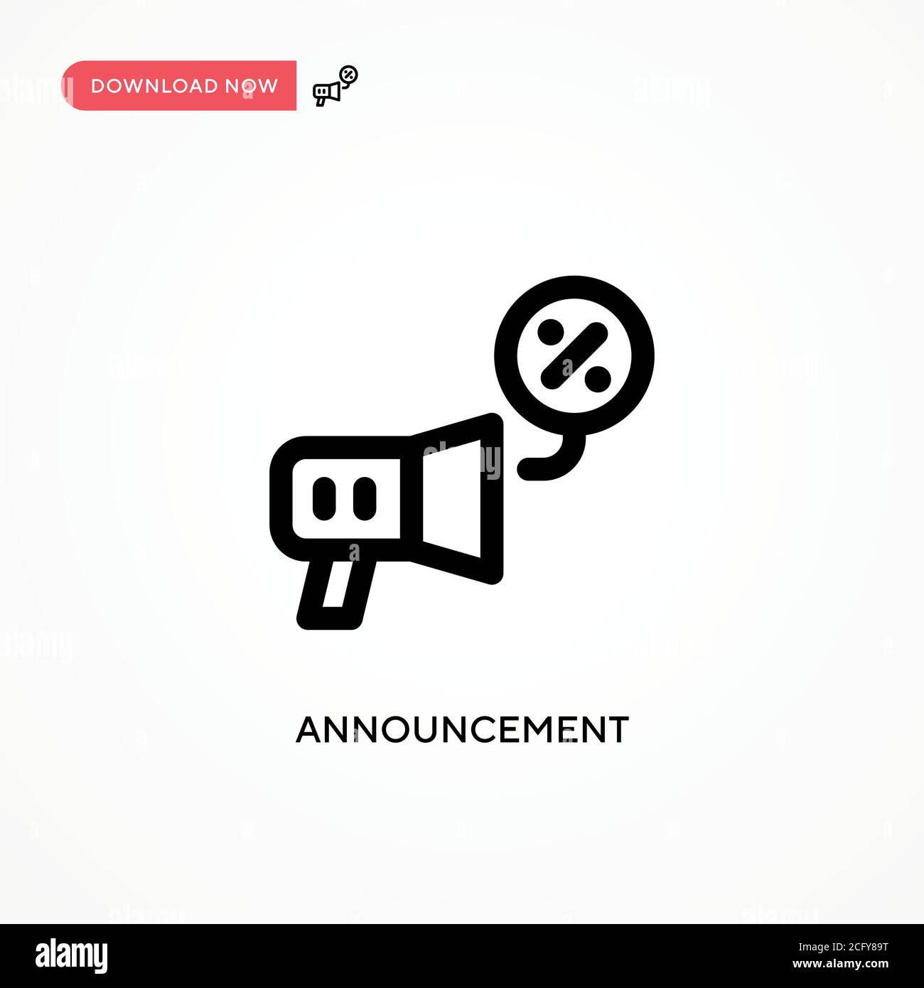 Announcement Simple vector icon. Modern, simple flat vector ...