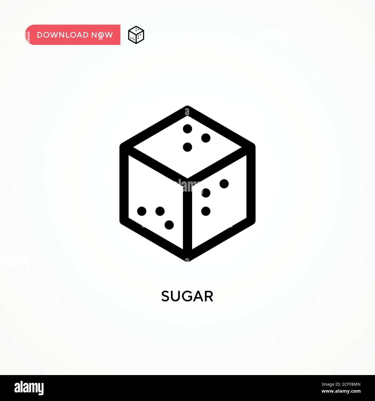 Sugar Simple vector icon. Modern, simple flat vector illustration for ...