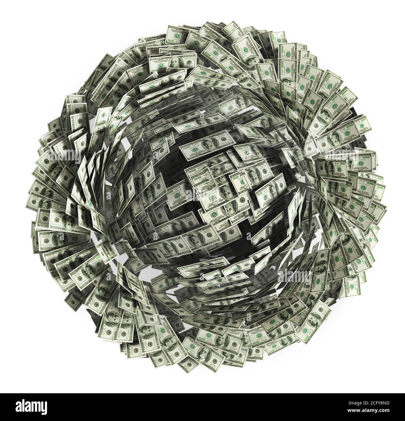 Money ball isolated on white Stock Photo - Alamy