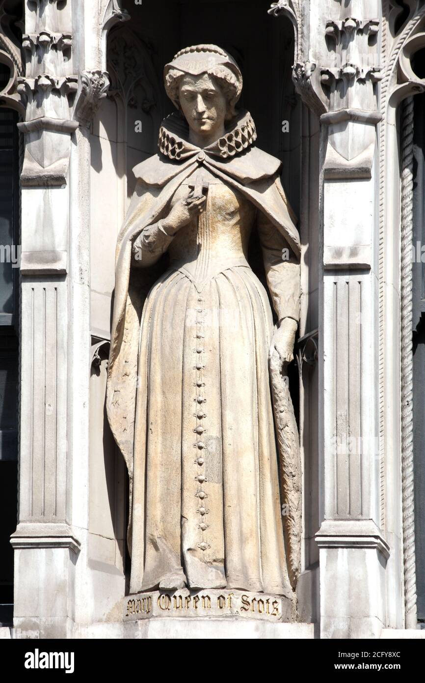 Mary Queen of Scots or Scotland memorial statue completed in 1905 in ...