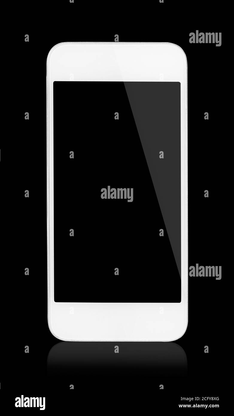 Smart phone cut out blank Black and White Stock Photos & Images - Alamy