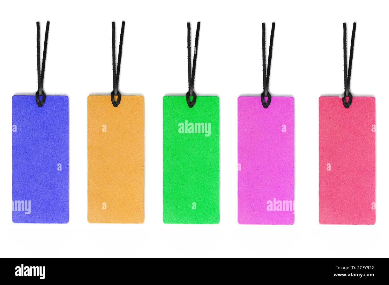 Multi-colored price tags Stock Photo - Alamy